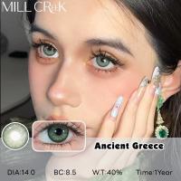 China Soft Natural Colored Contacts Natural Green Contact Lenses 14.0mm Diameter for sale