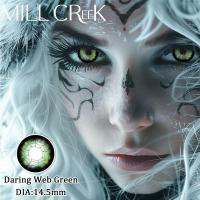 China 14.5mm Diameter Halloween Cosplay Contact Lenses 10Dk/T Oxygen Permeability Green Red for sale