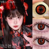 China 14.5mm Diameter Halloween Cosplay Contact Lenses 10Dk/T Oxygen Permeability Green Red for sale