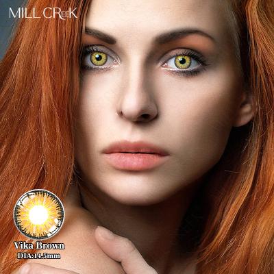 China Vika Brown Lenses For Dry Eyes 48% Water Content Professional Comfortable for sale