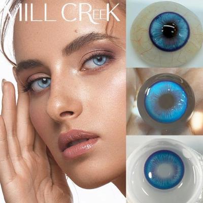 China 10Dk/T Oxygen Permeability Blue Anime Contact Lenses Anime Sclera Cosplay Contacts Convenient for sale