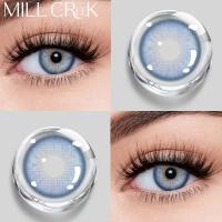 China 8.6mm Base Curve Blue Cosmetic Contacts Fashionable Skin Friendly MILLCREEK Lenses for sale