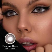 China Basque Rose Lenses For Dry Eyes 14.2mm Diameter Silicone Hydrogel With UV Protection for sale