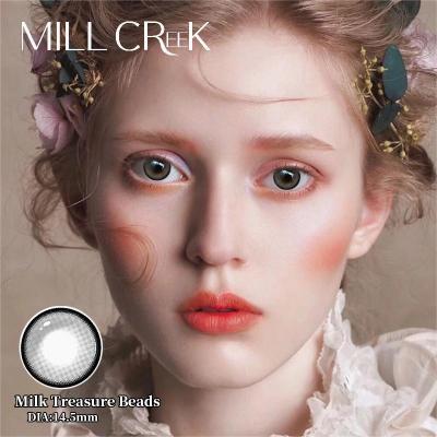 China Disposable Monthly Colored Contact Lenses 14.5mm Diameter 22Dk/T Oxygen Permeability for sale