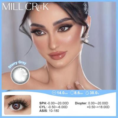 China Hydrogel Toric Colored Contacts Daily Grey Toric Contact Lenses For Astigmatism for sale