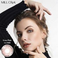 China Gem Pink Hydrogel Contact Lenses 14.2mm Diameter With 55% Water Content for sale