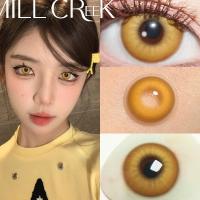 China Gold 14.0mm Diameter Safe Colored Contacts For Cosplay Fda Approved Cosplay Contacts for sale
