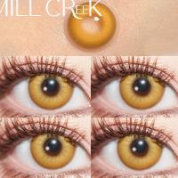 China Gold 14.0mm Diameter Safe Colored Contacts For Cosplay Fda Approved Cosplay Contacts for sale