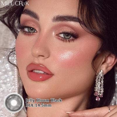 China Disposable Yearly Colored Contact Lenses 0.00~-8.00 Prescription Power 14.5mm Diameter for sale
