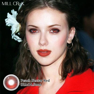 China 14.5mm Diameter Daily Contact Lenses Peach Nectar Millcreek Lenses With HEMA Material for sale