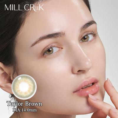 China Taylor Brown 14.0mm Diameter Prescription Colored Contact Lenses Eye Contacts Prescription for sale