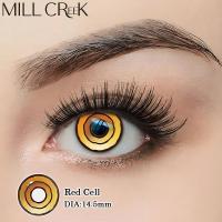 China Golden Yellow Anime Contact Lenses Soft 8.6mm Base Curve With Versatile Styling for sale