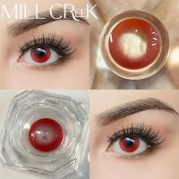 China 14.2mm Diameter Halloween Cosplay Contacts Red Eye Contacts Cosplay 40% Water Content for sale
