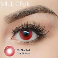 China 14.2mm Diameter Halloween Cosplay Contacts Red Eye Contacts Cosplay 40% Water Content for sale