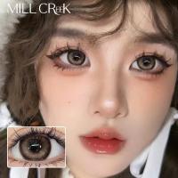 China Natural Cosmetic Contact Lenses MILLCREEK Lenses 14.5mm Diameter In Brown Grey Color for sale