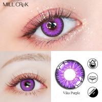 China Vika Purple Daily Lenses For Dry Eyes 14.5mm Diameter 11Dk/T Oxygen Permeability for sale