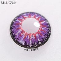 China Vika Purple Daily Lenses For Dry Eyes 14.5mm Diameter 11Dk/T Oxygen Permeability for sale