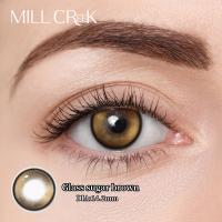 China Soft Lenses For Dry Eyes Glass Sugar Brown 14.2mm Diameter 38% Water Content for sale