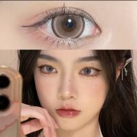 China Soft Lenses For Dry Eyes Glass Sugar Brown 14.2mm Diameter 38% Water Content for sale