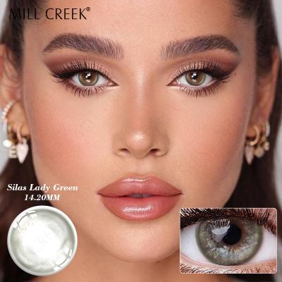 China Silas Lady Green 14.2mm Daily Contact Lenses with Power for sale