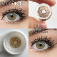 China Mill Creek Angeles N Brown Yearly Colored Contact Lenses with Soft Natural Brown Tone and Gentle Enlarging Effect Made from High-Quality HEMA-NVP Material for sale