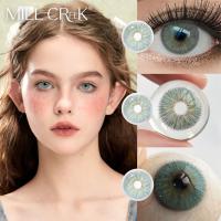 China Yearly Colored Contact Lenses with 40% Water Content, 14.2mm Diameter, and Realistic Emerald Pattern for Natural Green Eyes for sale