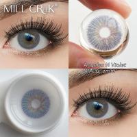 China 14.2mm Diameter Yearly Colored Contact Lenses with 40% Water Content and Realistic Ice Gray Pattern for Cool Gray Eye Enhancement for sale