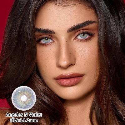 China Angeles N Violet2 Yearly Color Contact Lenses 14.2mm Natural Violet Eyes for sale