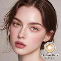 China Cleopatra Hazel Yearly Colored Contact Lenses with 14.2mm Diameter and Base Curve 8.5 for Natural Eye Depth for sale