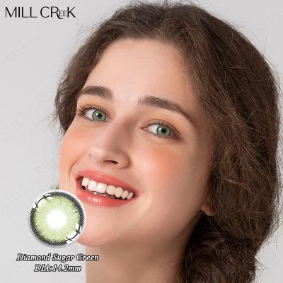 China Millcreek Natural Contact Lens in Diamond Sugar Grey with 38% Water Content and Base Curve 8.5 for Yearly Prescription Wear for sale