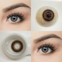 China Natural Hazelnut Latte Brown Contact Lens with 14.2mm Diameter and CE ISO Certification for Yearly Wear for sale