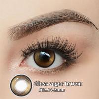 China Glass Sugar Brown Contact Lens 14.2mm Diameter for Natural Daily Wear and Soft Enhancement for sale