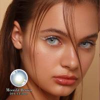 China Moonlit Brown Yearly Colored Lens with 40% Water Content, Base Curve 8.5 and CE ISO Certification for sale