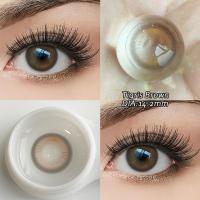 China Tigris Brown Yearly Colored Contact Lenses with 14.2mm Diameter and 40% Water Content CE ISO Certified for sale