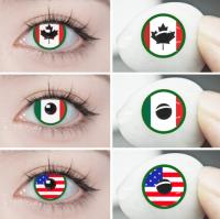 China MillCReeK World Cup Cosplay Colored Prescription Contacts with 40% Water Content, Base Curve 8.5, and CE & ISO Certified for Yearly Use for sale