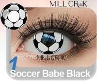 China MILLCREEK Soccer Babe Colored Prescription Contact Lenses – 40% Water Content, Base Curve 8.5, CE & ISO Certified for Cosplay & World Cup for sale