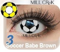 China MILLCREEK Soccer Babe Colored Prescription Contact Lenses – 40% Water Content, Base Curve 8.5, CE & ISO Certified for Cosplay & World Cup for sale