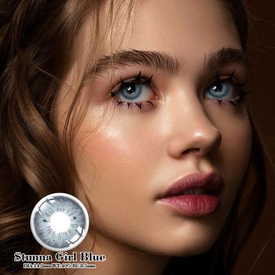 China Stunna Girl Blue 14.2mm Diameter Daily Disposable Lenses with 40% Water Content and CE & ISO Certification for sale