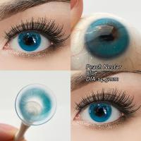 China Peach Nectar Blue 14.5mm UV Blocking Contact Lenses with 40% Water Content for Blondes - Annual Wear for sale