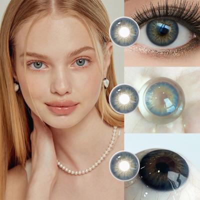 China Hybrid Kitten Blue Colored Contact Lens with 40% Water Content and Base Curve 8.5 for Yearly Wear for sale