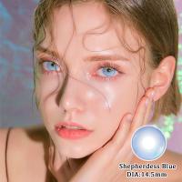 China Wholesale Shepherdess Blue 14.5mm Diameter Yearly Colored Contact Lenses with Comfort-Focused Design for sale