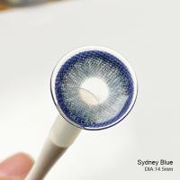 China Sydney Blue 14.5mm Diameter Yearly Colored Contact Lenses with High Moisture Content for sale