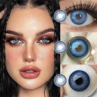 China Sydney Blue 14.5mm Diameter Yearly Colored Contact Lenses with High Moisture Content for sale