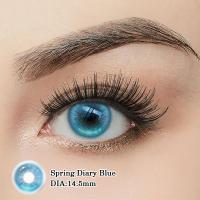 China Spring Diary Blue 14.5mm Diameter Daily Disposable Lenses with High Moisture Content and Crystal Blue Color for sale