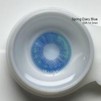 China Spring Diary Blue 14.5mm Diameter Daily Disposable Lenses with High Moisture Content and Crystal Blue Color for sale