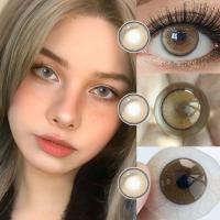 China Mill Creek New Arrivals 14.5mm Korean Soft Cosmetic Contact Lenses Yearly Use Three Tone 40% Water Content 8.5mm Base Curve for sale