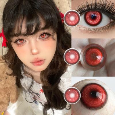 China Koi Red 14.5mm Diameter Cosplay Contact Lenses for Dramatic Eye Makeup and Comfortable Wear for sale