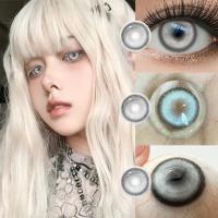 China Mill Creek White Silver Contact Lenses 14.5mm Diameter for Cosplay and Halloween with Soft High Quality Material for sale