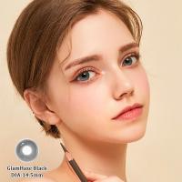 China GlamHaze Black 14.5mm Colored Contact Lenses for Natural Eye Enhancement and Daily Disposable Wear for sale