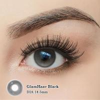 China GlamHaze Black 14.5mm Colored Contact Lenses for Natural Eye Enhancement and Daily Disposable Wear for sale